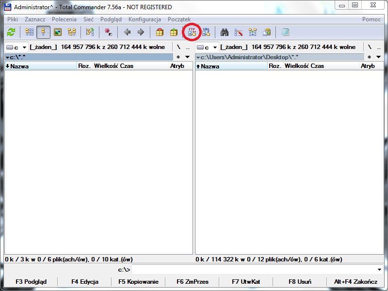 Total Commander - konfiguracja połączenia - cal.pl