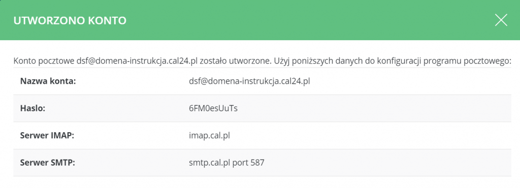 Zarządzanie hasłami oraz limitami do skrzynki pocztowej - cal.pl